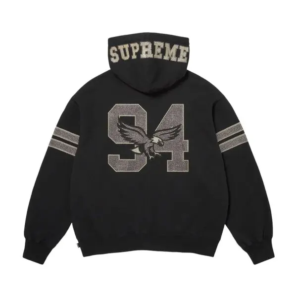 Supreme Fw26 Rhinestone Eagle Hooded Sweatshirt