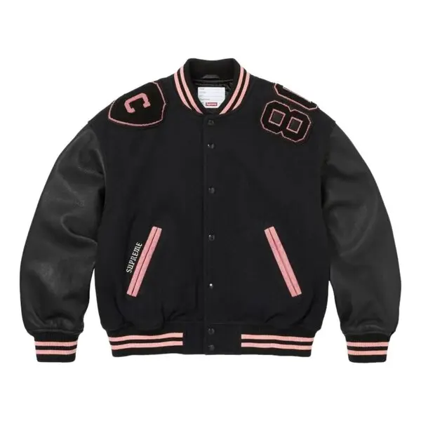 Supreme Fw26 Captains Varsity Jacket - Black