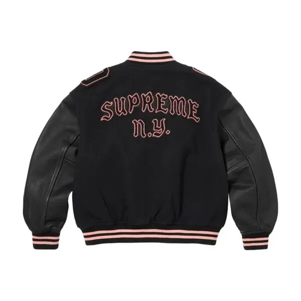 Supreme Fw26 Captains Varsity Jacket - Black