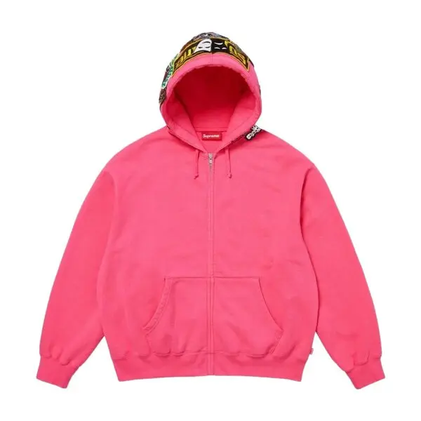Supreme Fw26 Patches Zip Up Hooded Sweatshirt