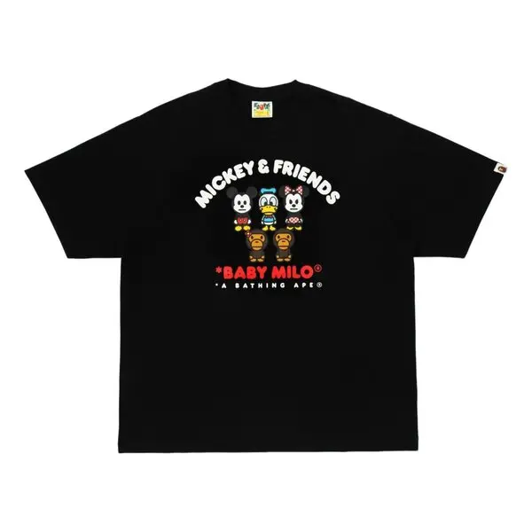 A BATHING APE X Disney Mickey & Friends Baby Milo Relaxed Fit T-shirt - Black