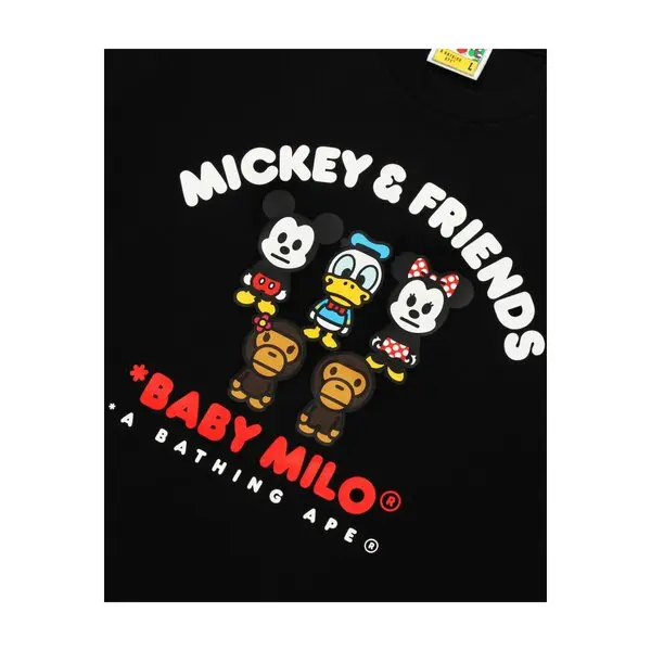 A BATHING APE X Disney Mickey & Friends Baby Milo Relaxed Fit T-shirt - Black