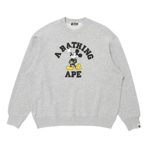 A BATHING APE X Disney Mickey Mouse Crewneck - Grey