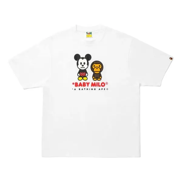 A BATHING APE X Disney Mickey Mouse Baby Milo Relaxed Fit T-shirt - White