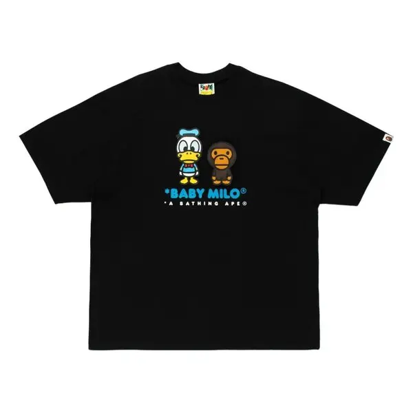 A BATHING APE X Disney Donald Duck Baby Milo Relaxed Fit T-shirt - Black