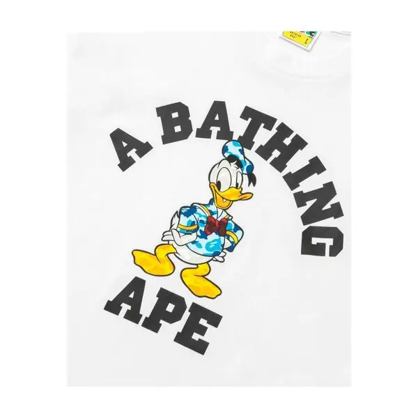 A BATHING APE X Disney Donald Duck College Relaxed Fit T-shirt
