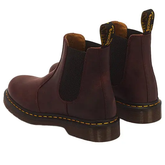 Dr. Martens 2976 Ys Crazy Horse Leather Chelsea Boots - Cherry Red