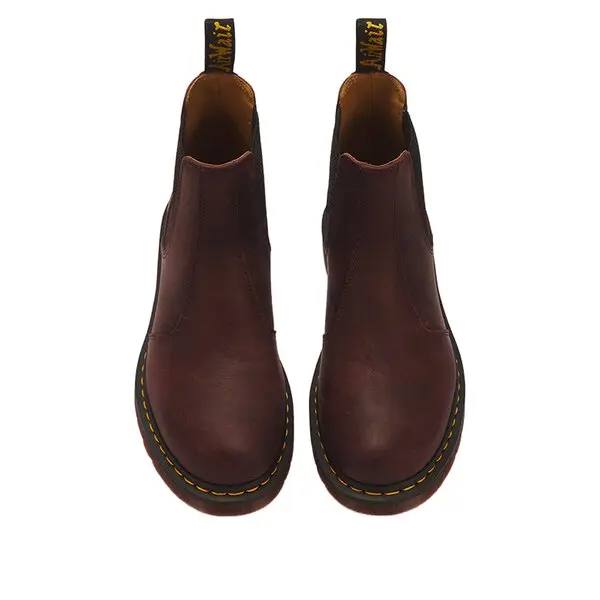 Dr. Martens 2976 Ys Crazy Horse Leather Chelsea Boots - Cherry Red