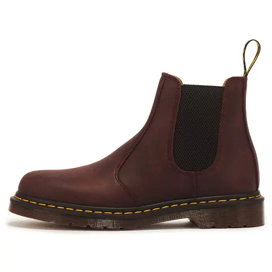Dr. Martens 2976 Ys Crazy Horse Leather Chelsea Boots - Cherry Red