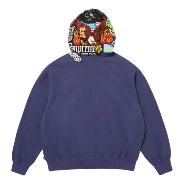 Supreme Fw26 Patches Zip Up Hooded Sweatshirt
