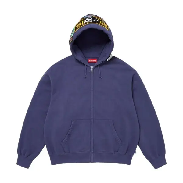 Supreme Fw26 Patches Zip Up Hooded Sweatshirt