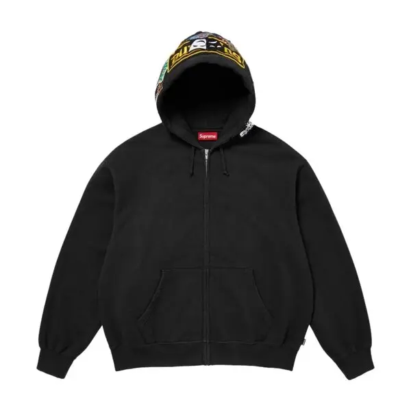 Supreme Fw26 Patches Zip Up Hooded Sweatshirt