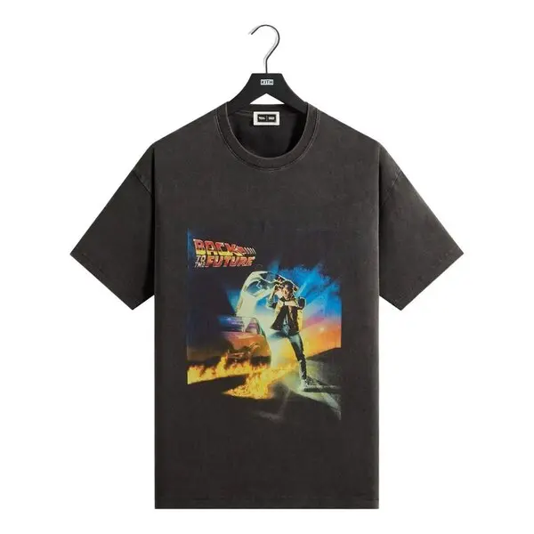 Kith X Back To The Future Chrome Title Vintage T-shirt - Black