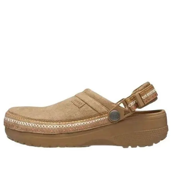 CROCS Crafted Vegan Suede Stitch Clog - Sepia