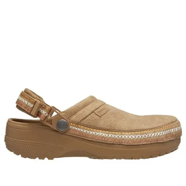CROCS Crafted Vegan Suede Stitch Clog - Sepia