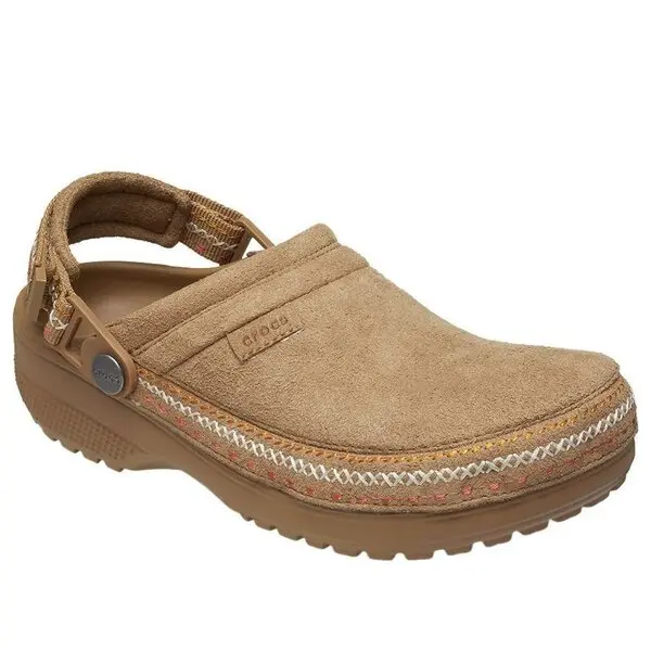 CROCS Crafted Vegan Suede Stitch Clog - Sepia