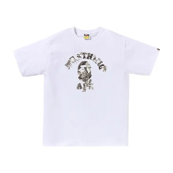 A BATHING APE Tree Edge Camo College T-shirt
