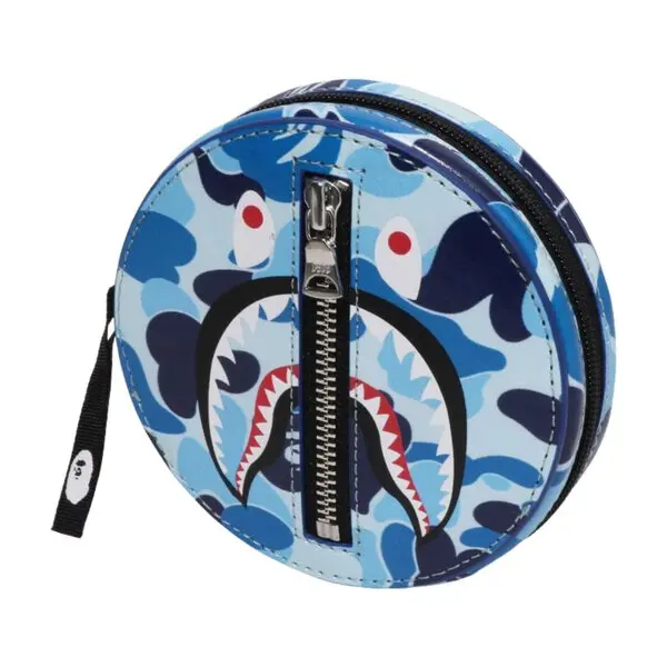 A BATHING APE Abc Camo Shark Coin Case
