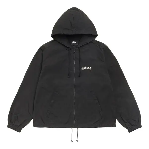 StÜssy Waxed Cotton Beach Shell - Black