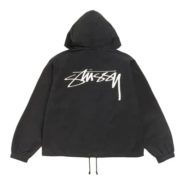 StÜssy Waxed Cotton Beach Shell - Black