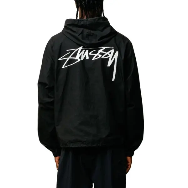 StÜssy Waxed Cotton Beach Shell - Black