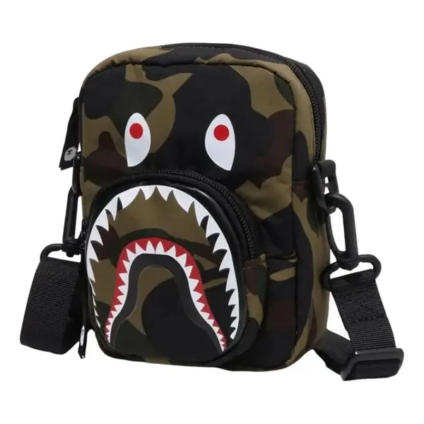 A BATHING APE 1st Camo Shark Mini Bag - Green