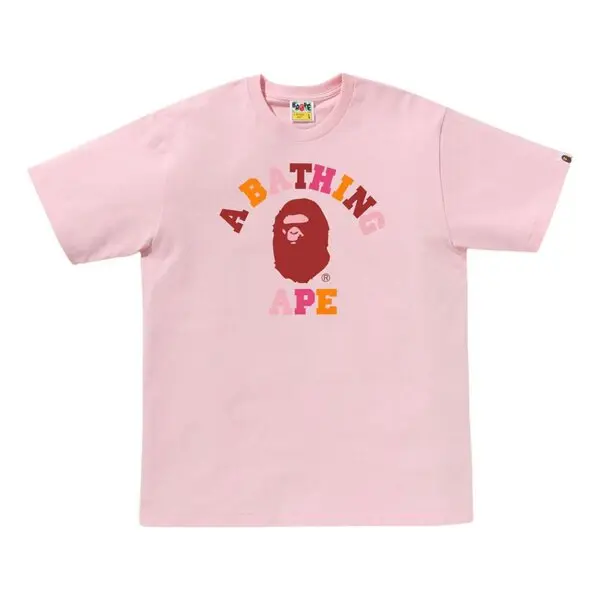 A BATHING APE Colors College T-shirt - Pink