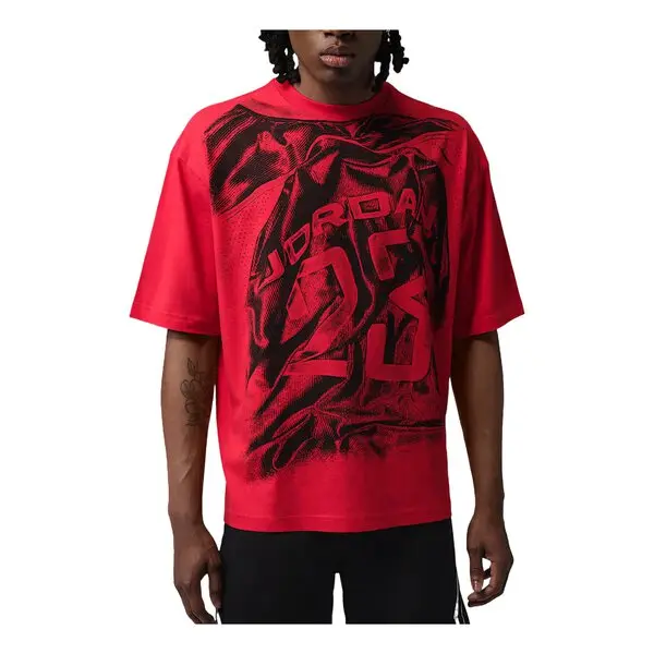 JORDAN Sport Dri-fit T-shirt 'university Red Black - University Red/black