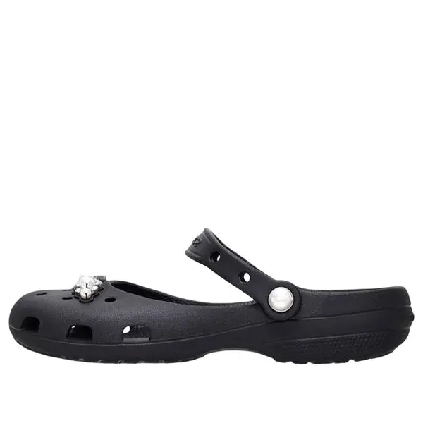 CROCS Classic Pearls Ballet Mary Jane Shoes - Black