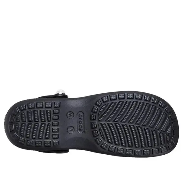 CROCS Classic Pearls Ballet Mary Jane Shoes - Black