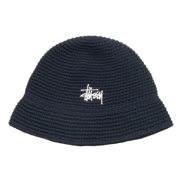 StÜssy Basic Knit Bucket Hat - Black