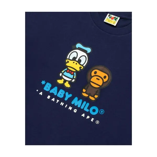 A BATHING APE X Disney Donald Duck Baby Milo Relaxed Fit T-shirt - Navy