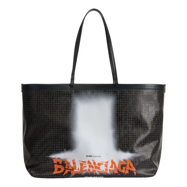 Balenciaga Select Tote Bag Large 'black Orange - Black/orange