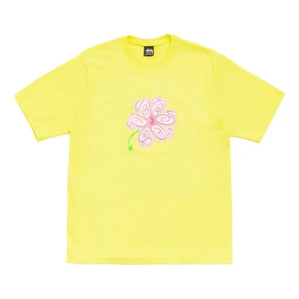 StÜssy Flower T-shirt - Lemon