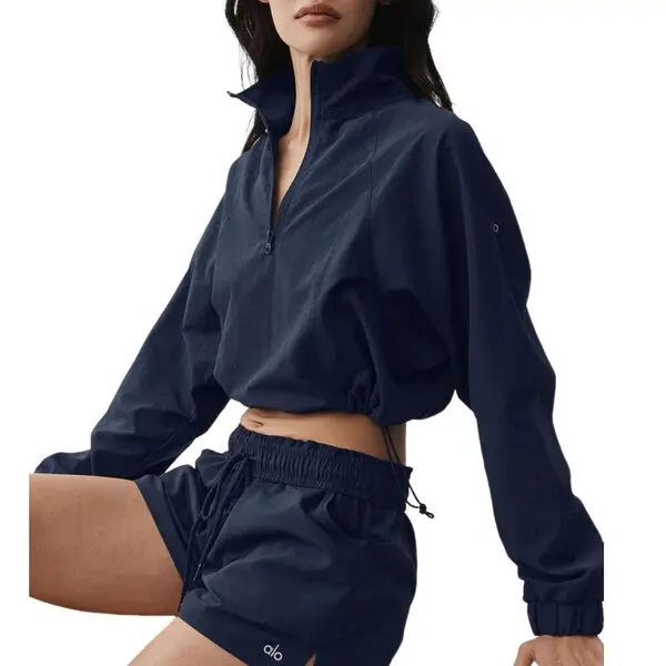 Alo Yoga Cropped 1/4 Zip Pullover