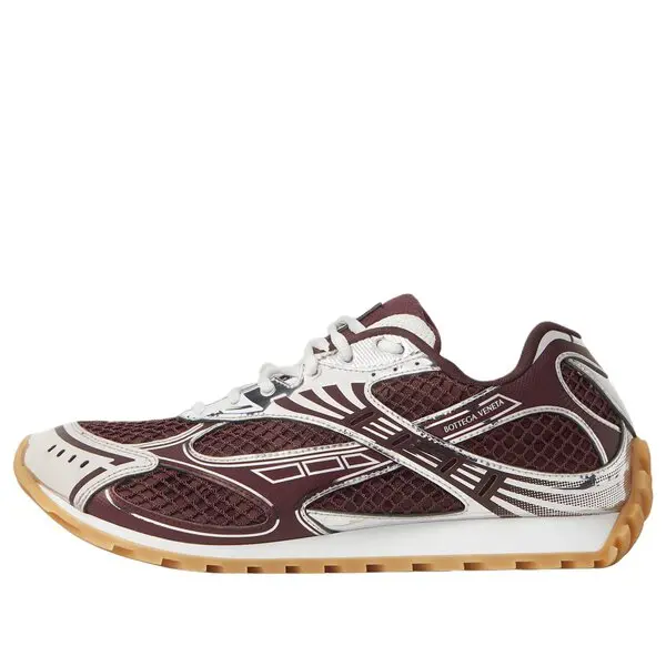 Bottega Veneta Orbit Sneaker - Barolo/silver