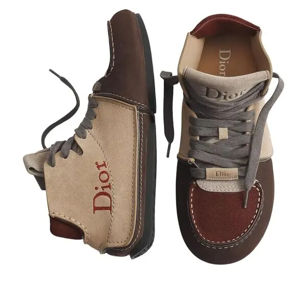 Dior Roadie Lace-up Boot - Brown/beige