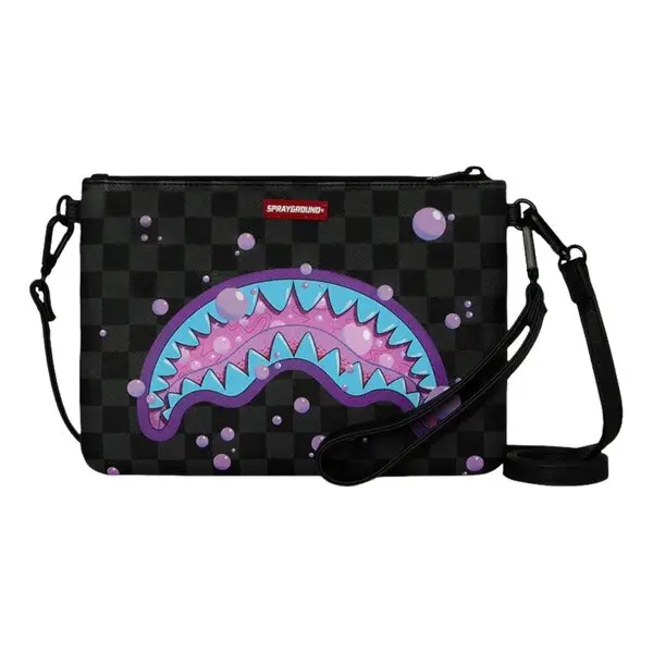 SPRAYGROUND Purple Slime Shark Clutch Bag