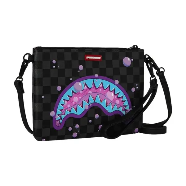 SPRAYGROUND Purple Slime Shark Clutch Bag
