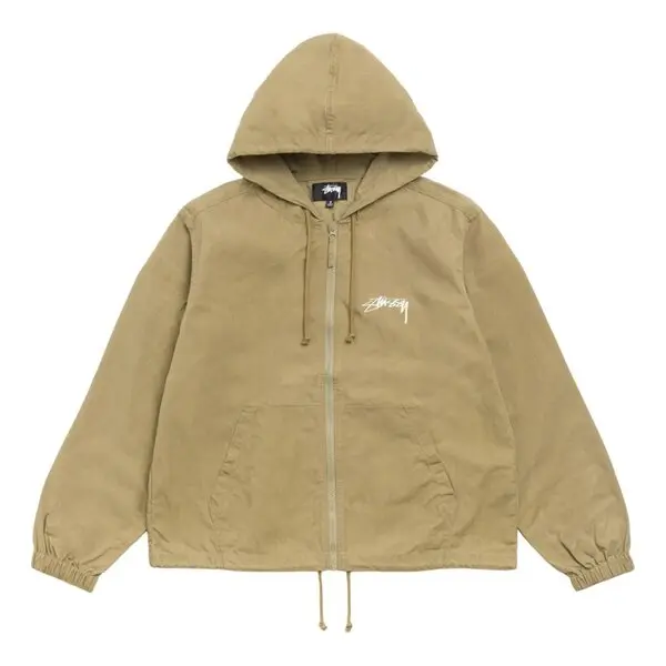 StÜssy Waxed Cotton Beach Shell - Olive