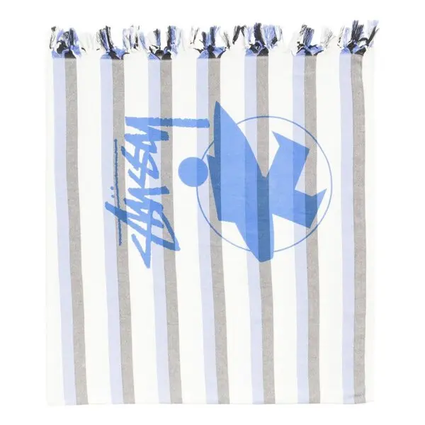 StÜssy Stripe Surfman Beach Blanket - Blue