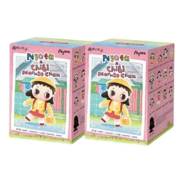 POP MART Nyota X Chibi Maruko Chan Series Figures Blind Box Case - Multi-color