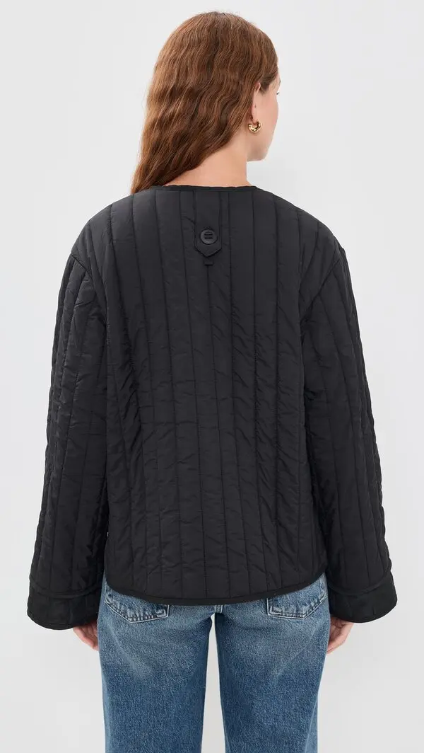 Rains Quilted V-neck Jacket