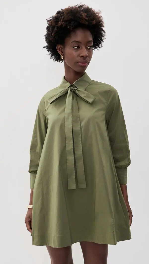 English Factory Bow Shirt Dress