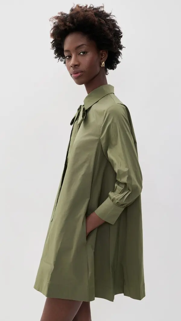 English Factory Bow Shirt Dress