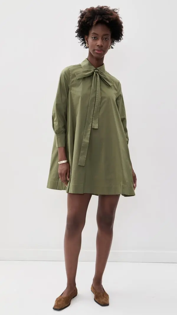English Factory Bow Shirt Dress