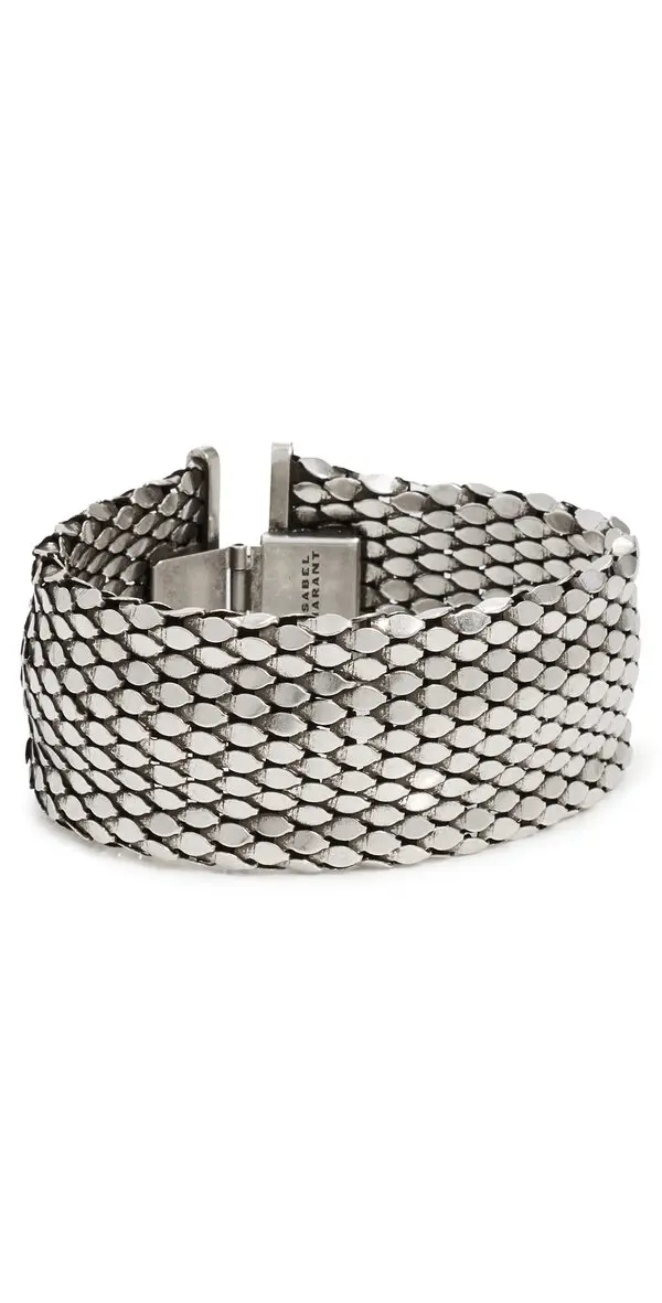 Isabel Marant Étoile Large Mesh Cuff Bracelet - Silver