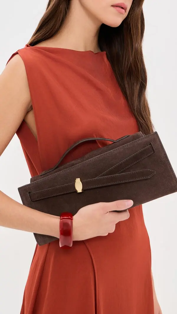 Veronica Beard Suede Dash Clutch Bag