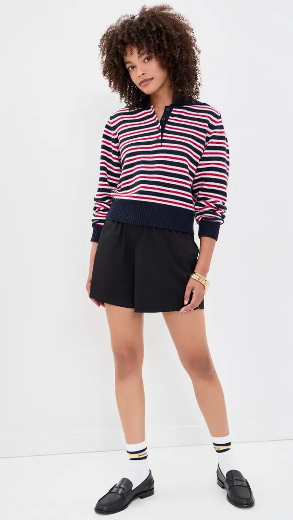 ROWING BLAZERS Merino Wool & Cashmere Blend Polo Sweater