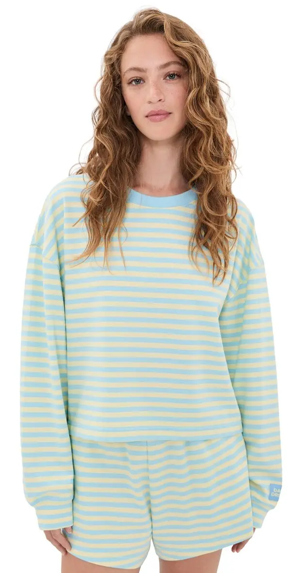 Daily Drills Striped Cotton Long Sleeve Top